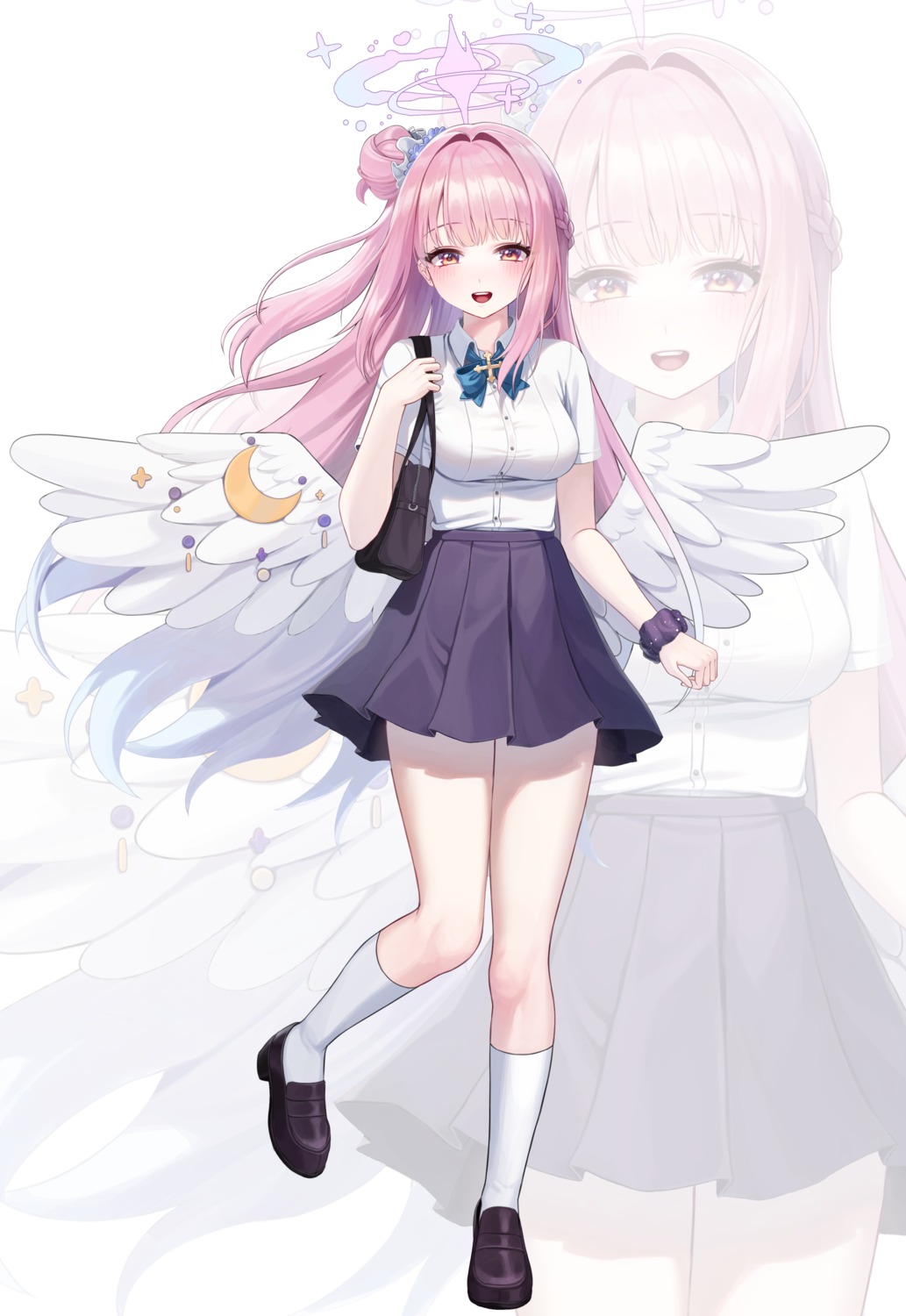 shant 07 blue archive misono mika angel seifuku wings | #1190975 | yande.re